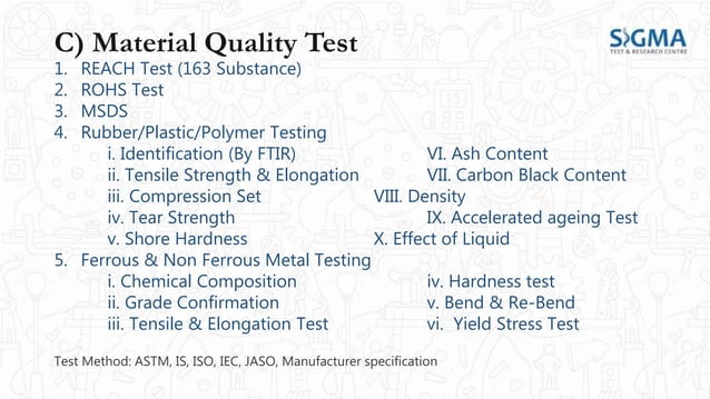 Automotive Parts Testing | PPTX