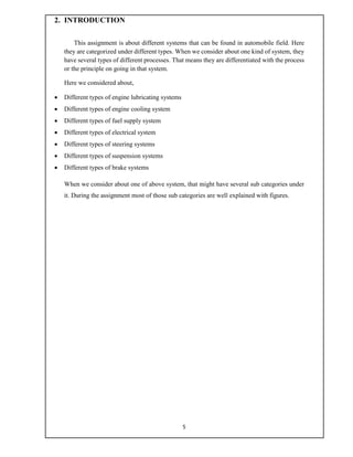 Automobile Systems | PDF