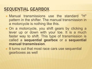 Automobile transmission - Gear Box | PPTX