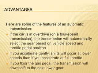 Automobile transmission - Gear Box | PPTX