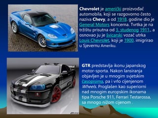 Razvoj automobilske industrije, promena dizajna | PPT