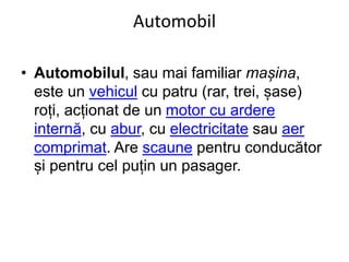 Automobilul | PPTX