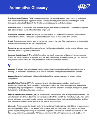 Automative mechanic glossary for beginners | PDF