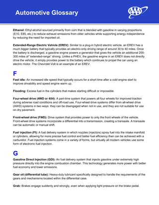 Automative mechanic glossary for beginners | PDF