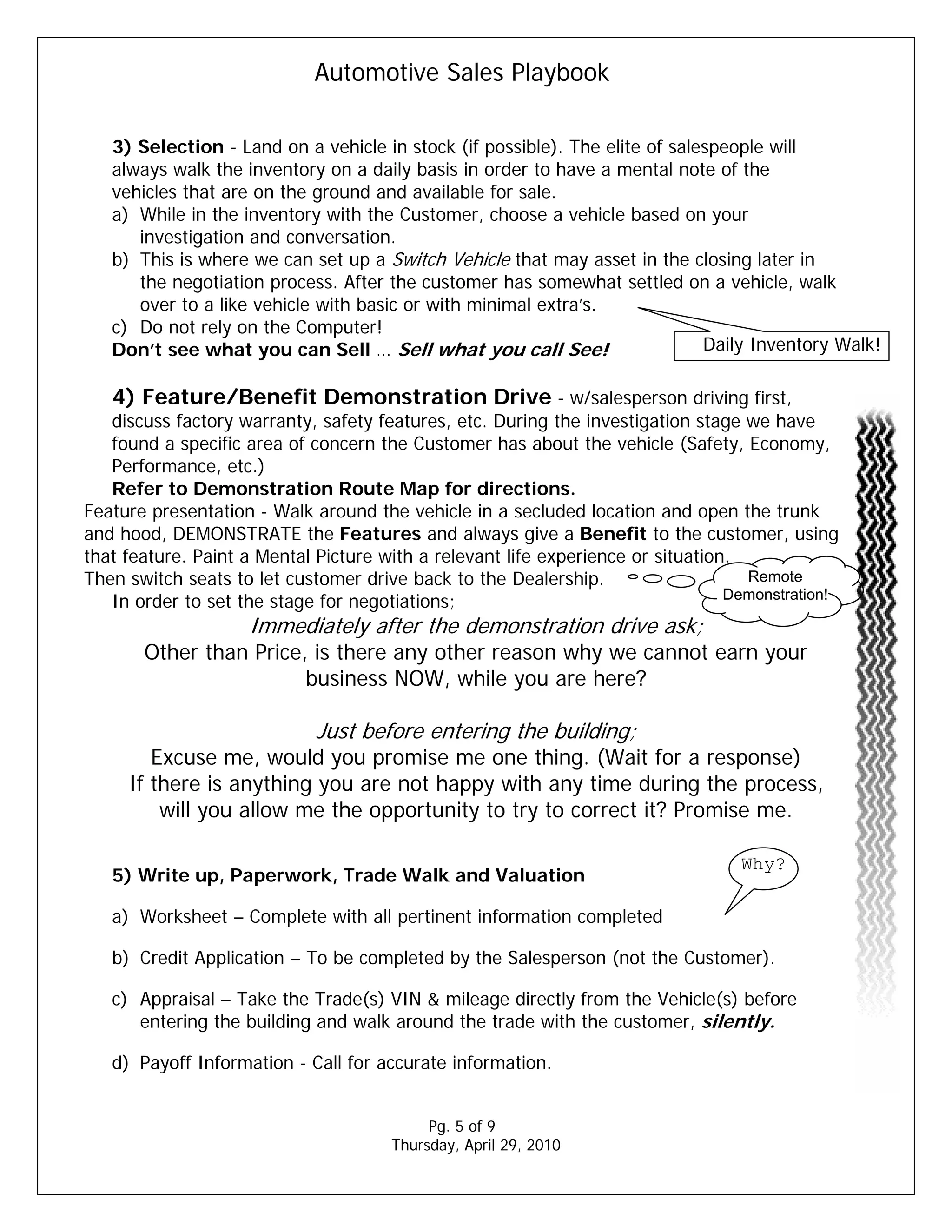 Automotive Sales Playbook | PDF