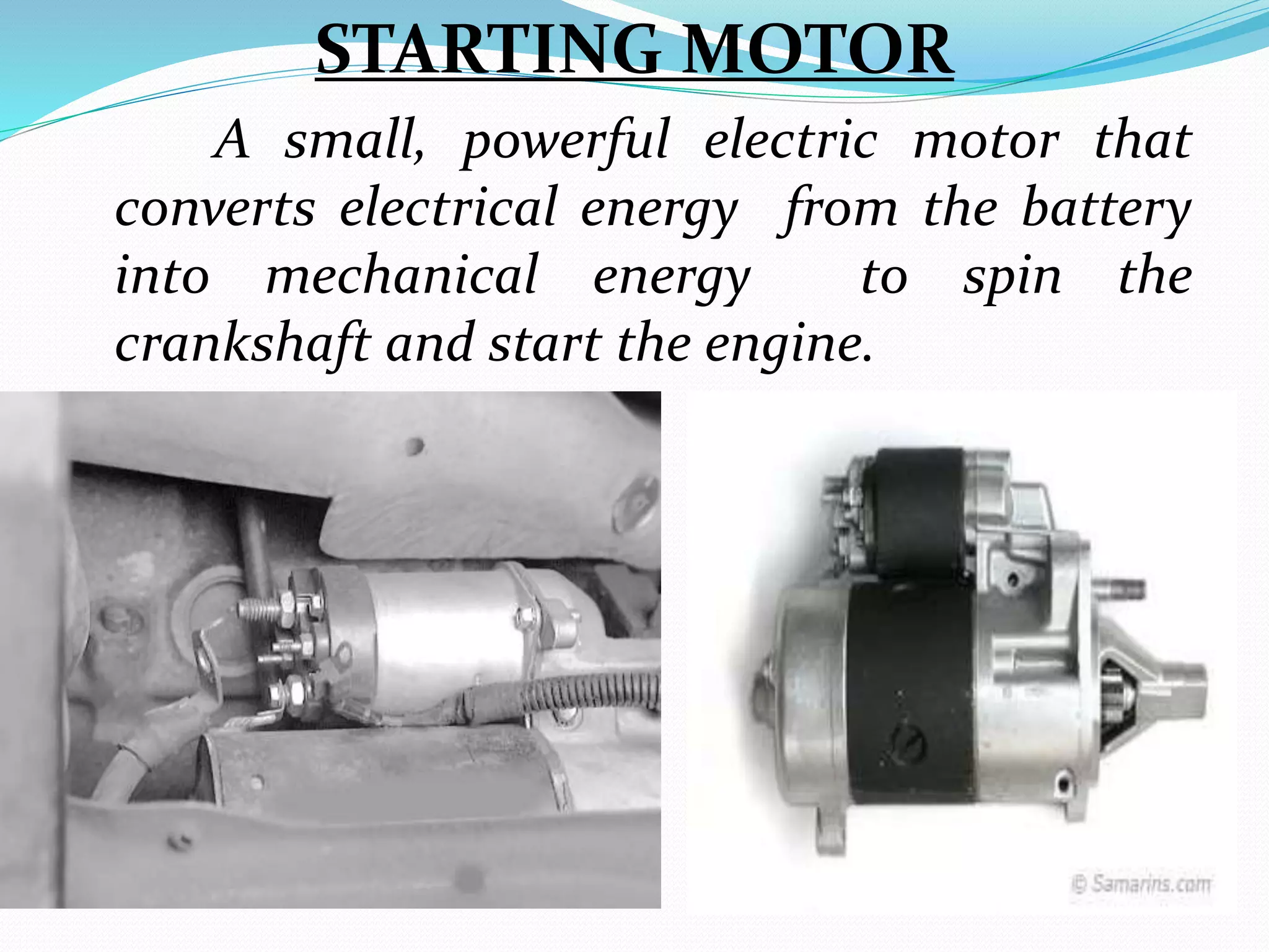 Automotive starting system. | PPTX