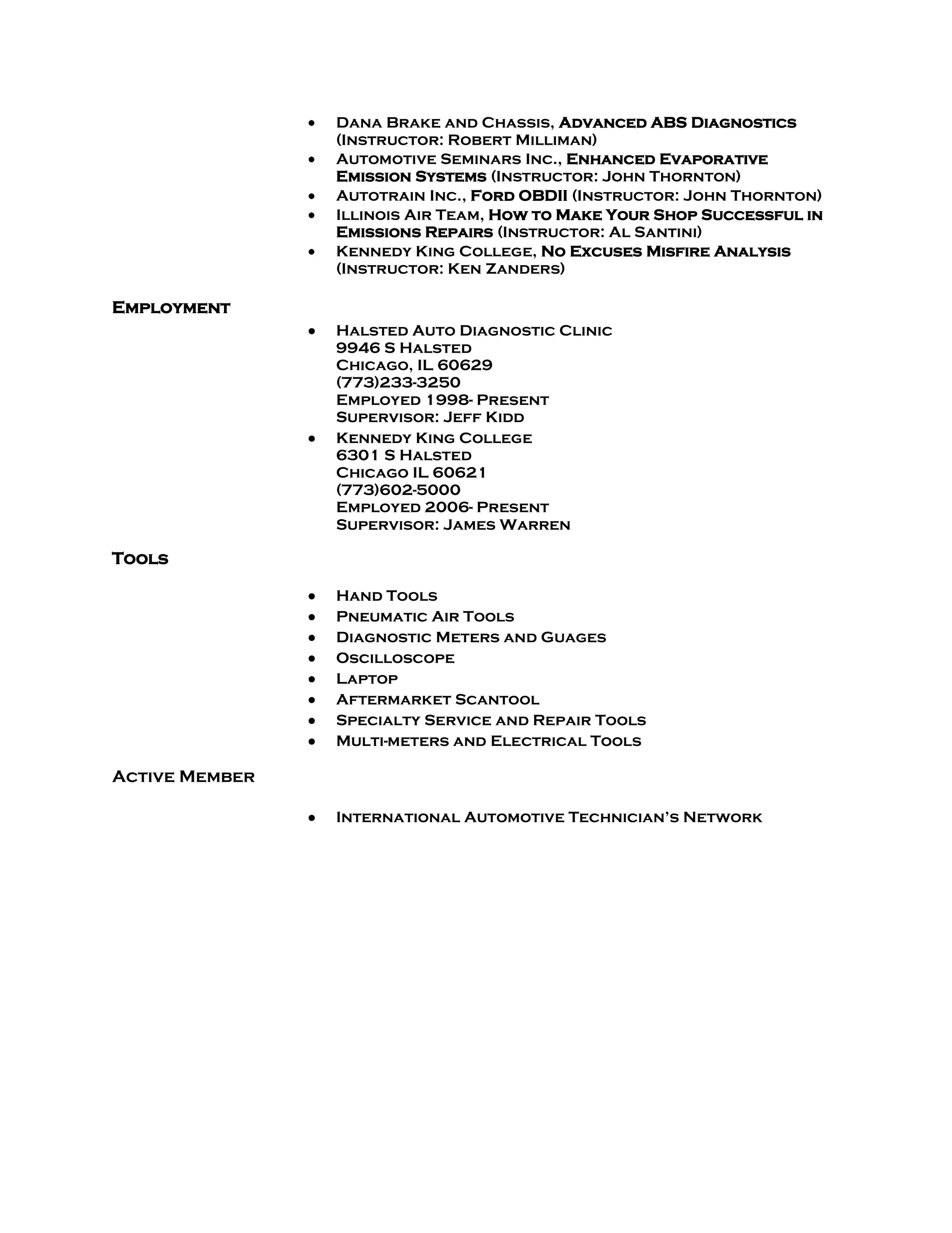 Automotive technician-resume-template | DOCX
