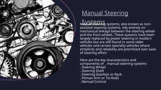 Automotive steering system ppt in steering system | PPTX