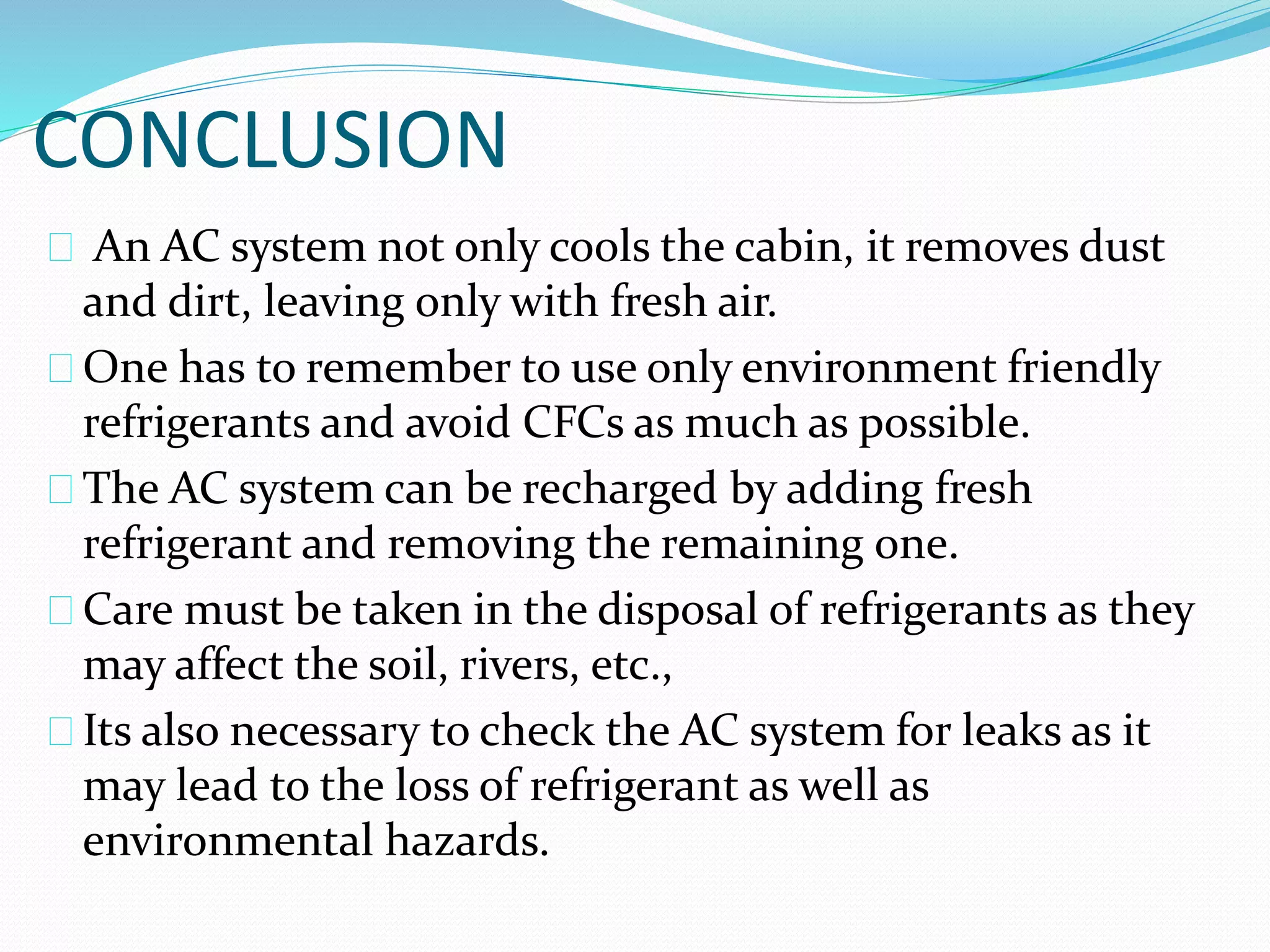 Automotive Air Conditioning systems | PPTX