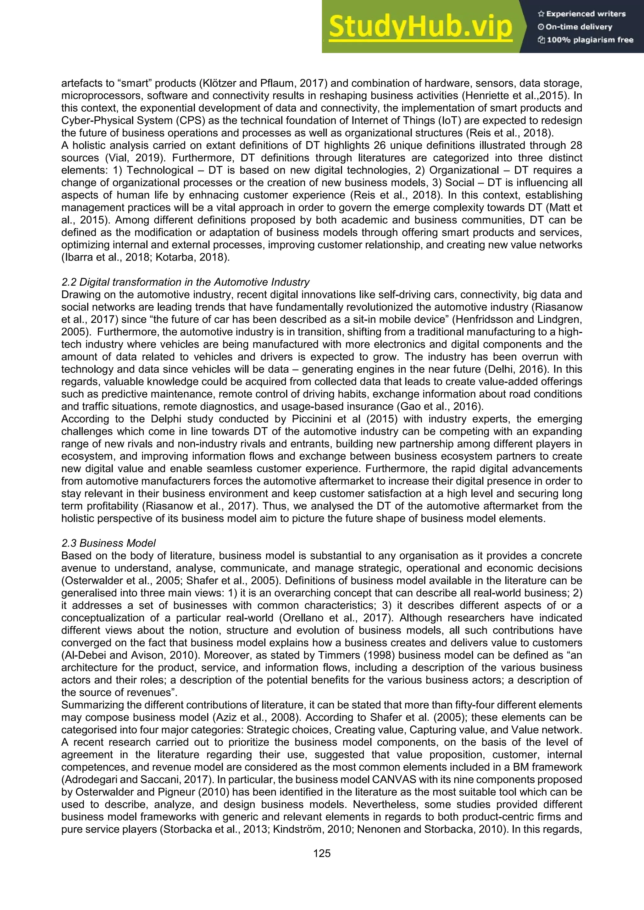 Automotive Aftermarket Business Model Evolution In The Era Of Digital Transformation | PDF