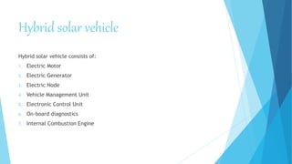 Automotive applications of solar energy | PPT