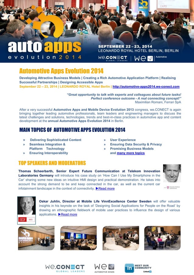 Apps Evolution 2014: Main Topics, Top speakers, Interactive Sessions. | PDF