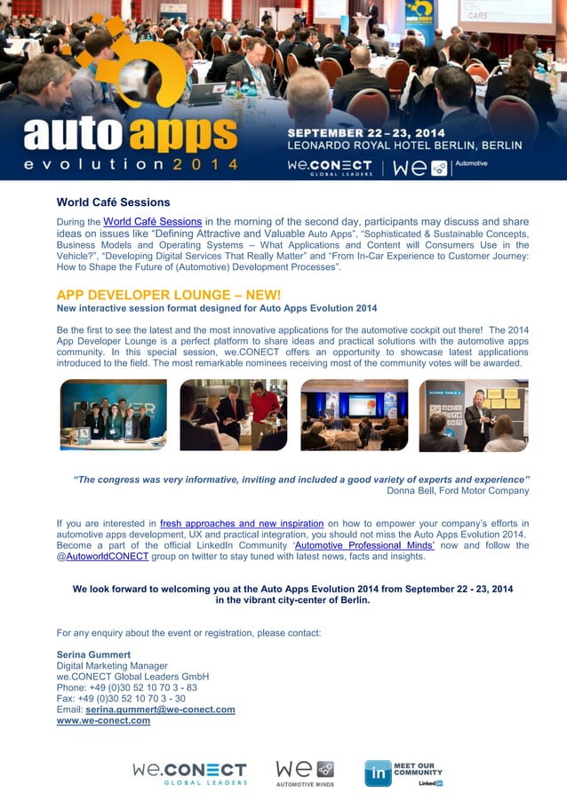 Apps Evolution 2014: Main Topics, Top speakers, Interactive Sessions. | PDF