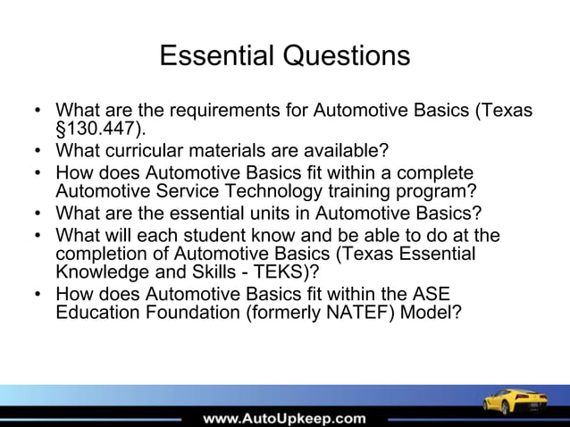 Basic Automotive Course, Theory, Principles and System | PPTX