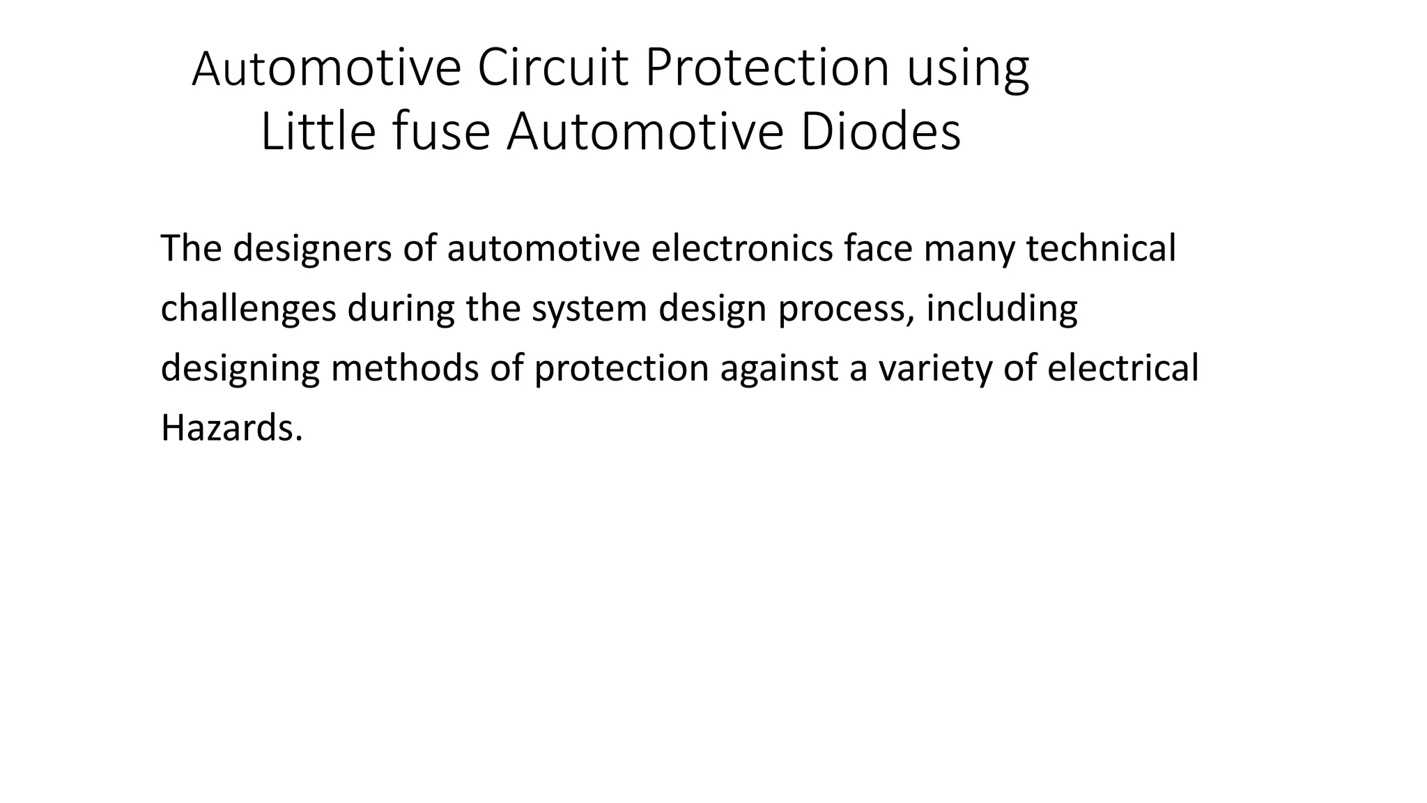 Automotive circuit protection ppt | PPTX