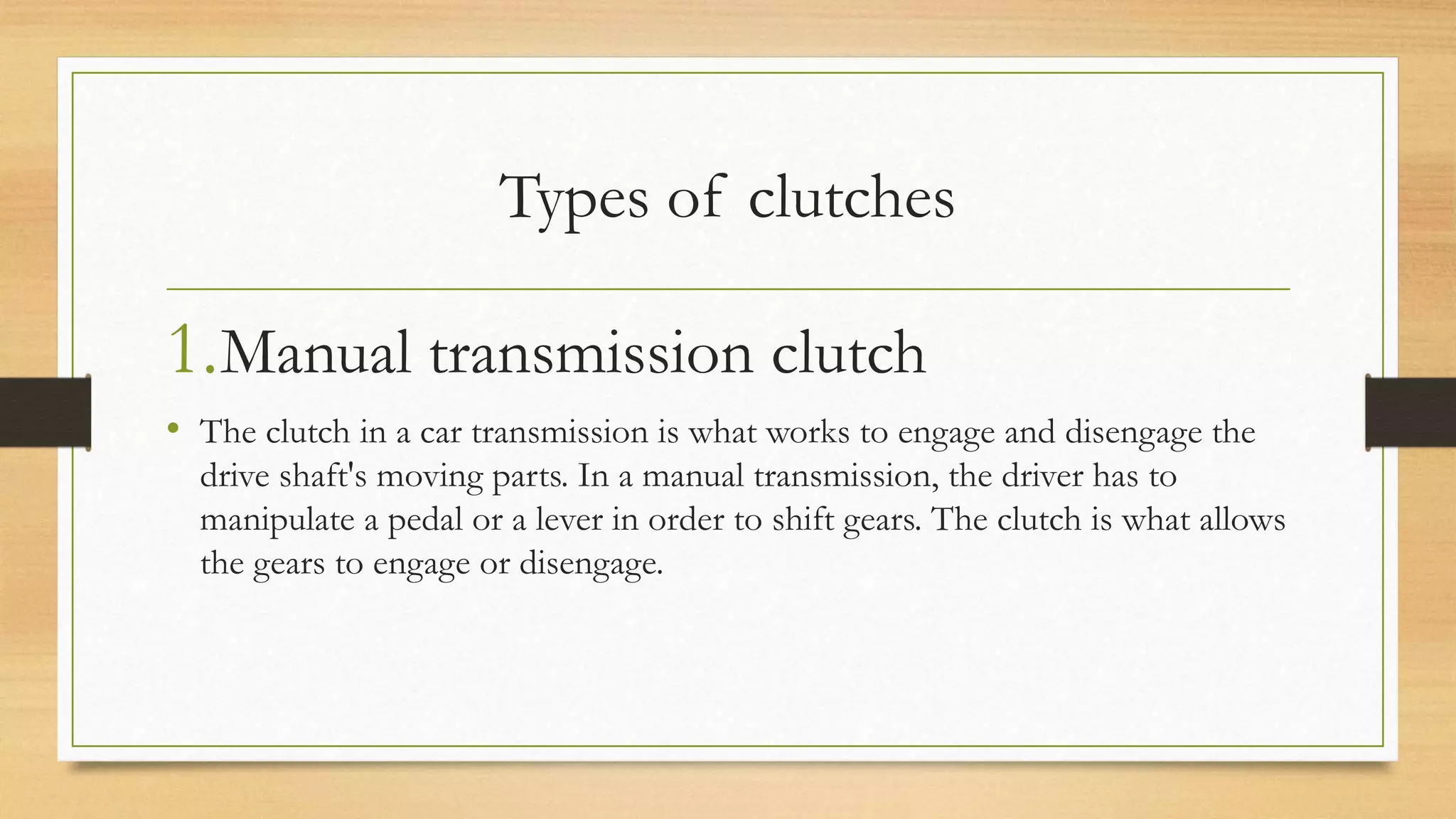 Automotive clutches | PPT
