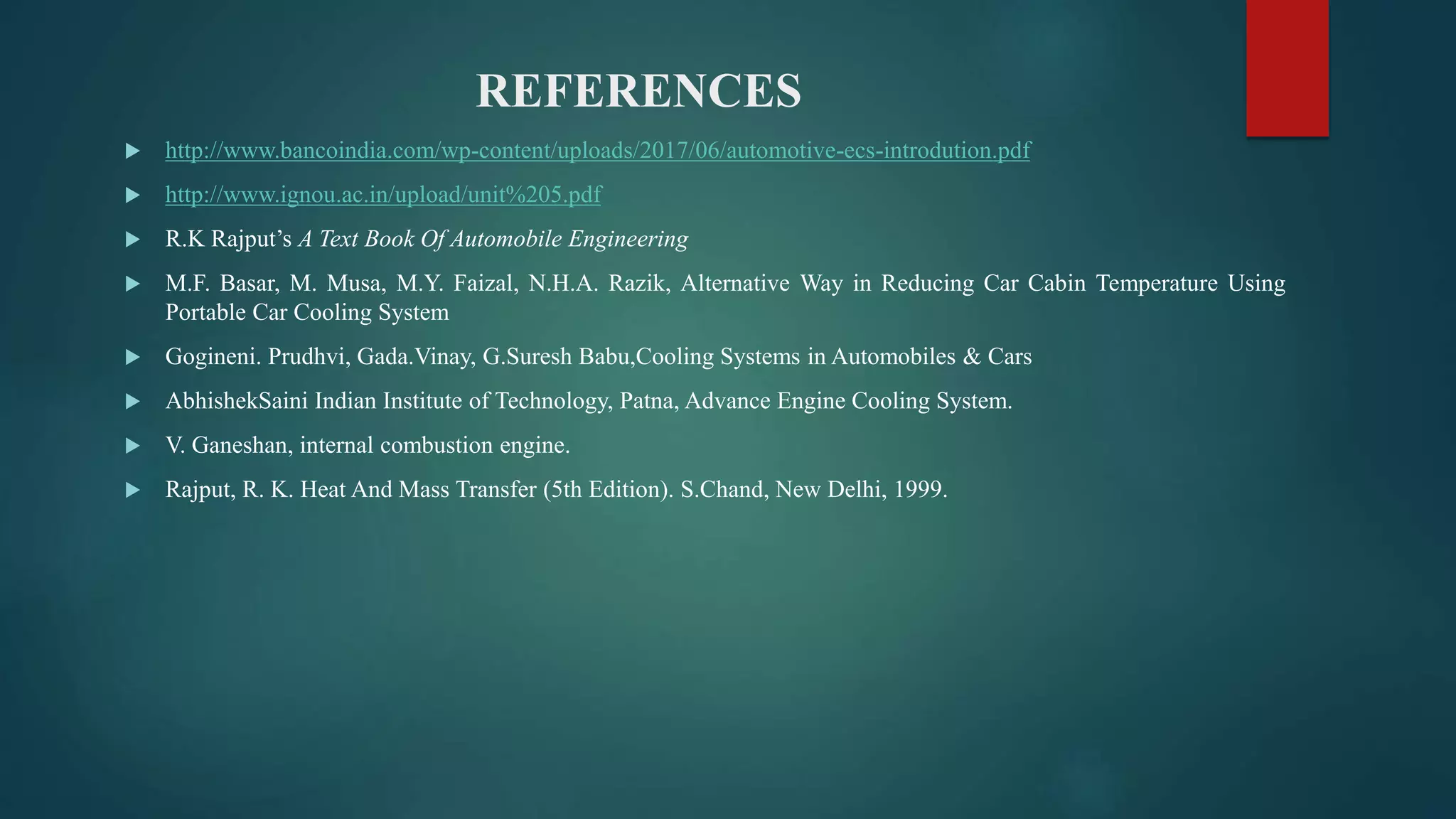 Automotive cooling system | PPTX