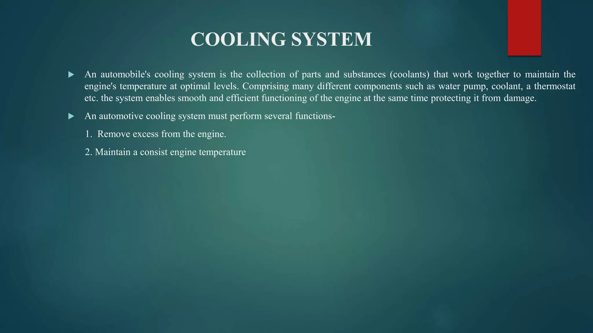 Automotive cooling system | PPTX