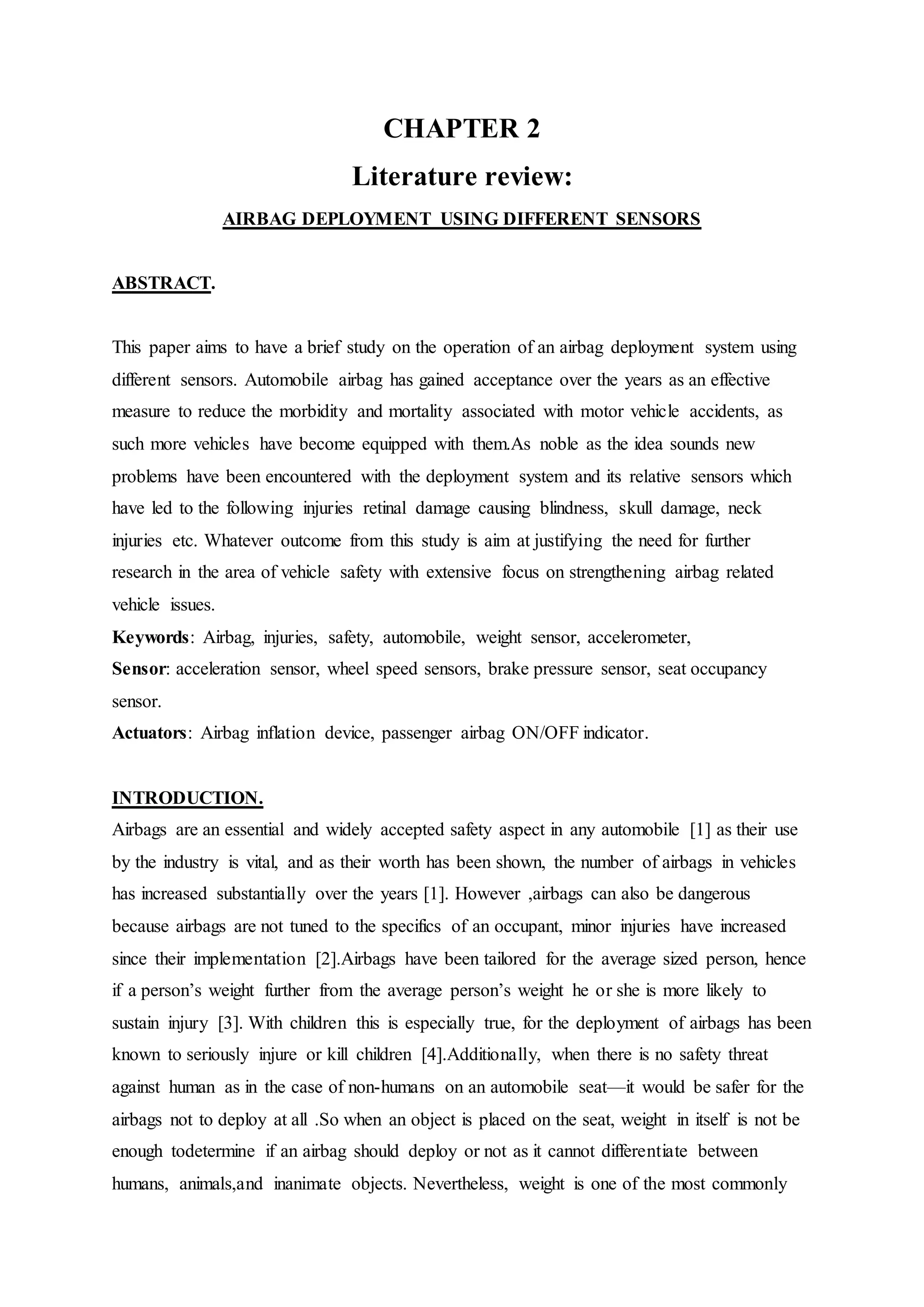 Automotive crash detection and airbag deployment using mems ...
