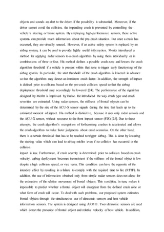 Automotive crash detection and airbag deployment using mems ...