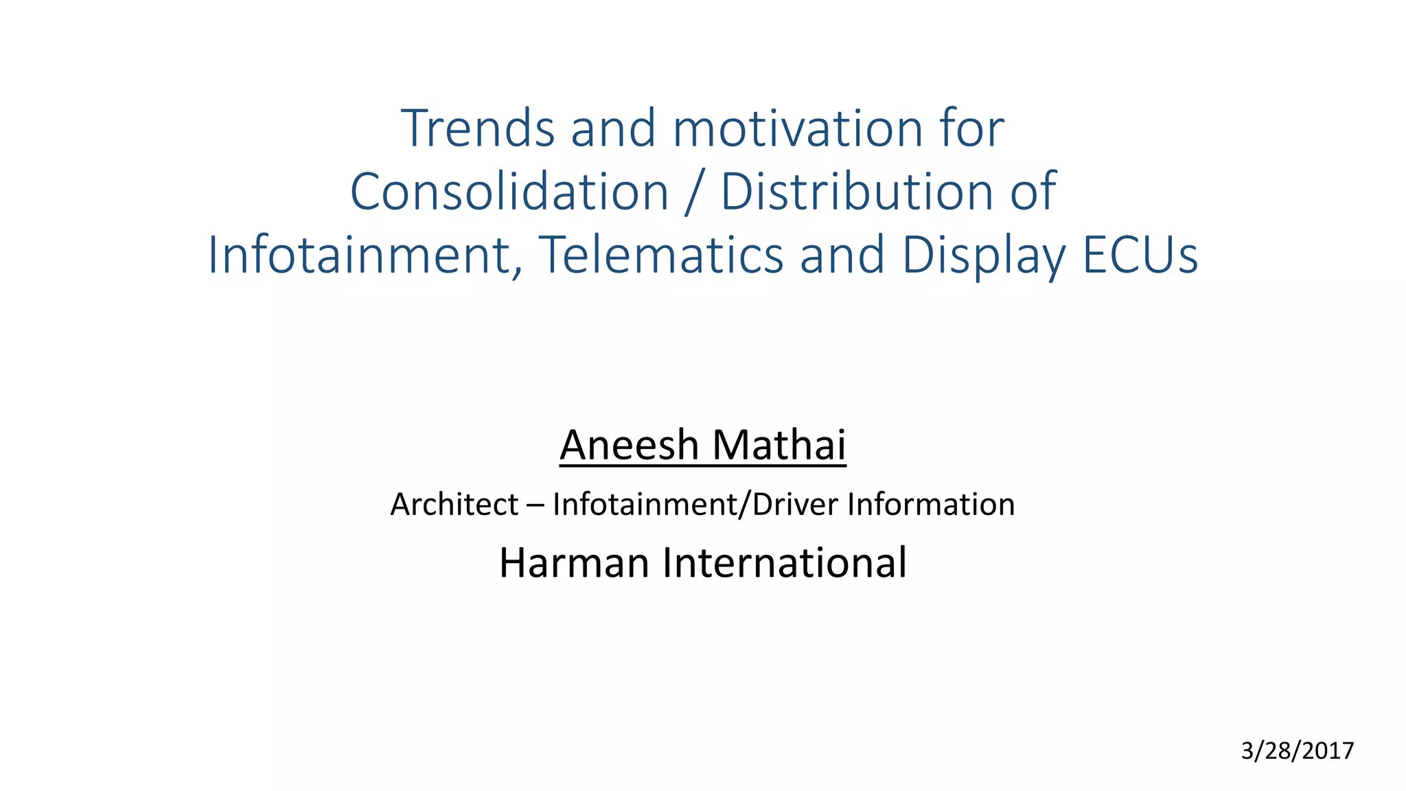 In-Vehicle Infotainment and Driver Information Systems: Security and ...