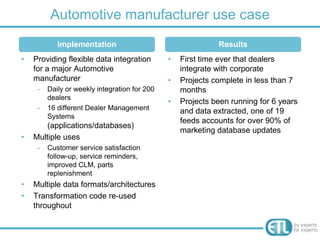 Automotive data integration: An example of a successful project ...