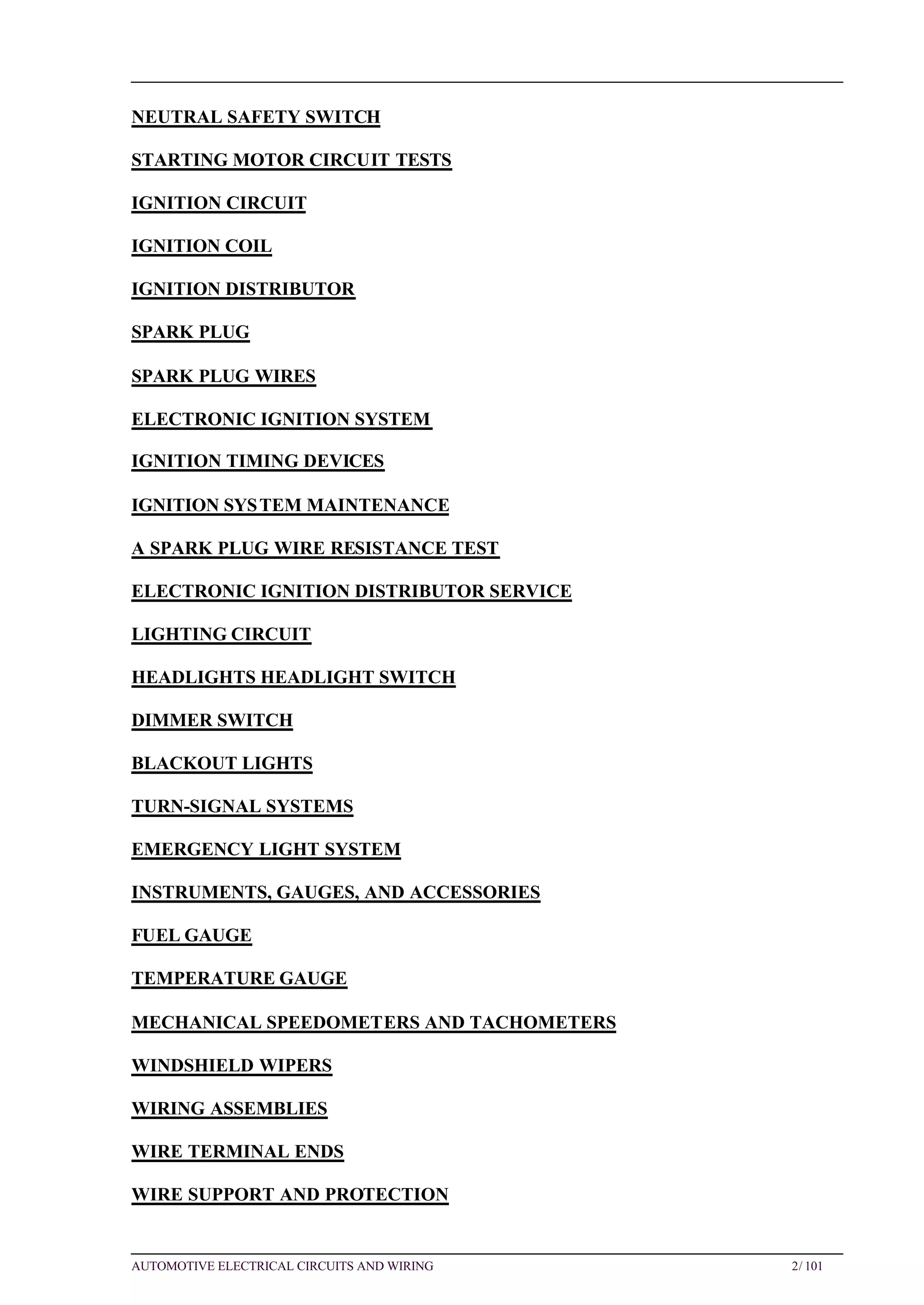 Automotive electrical circuits and wiring book | PDF