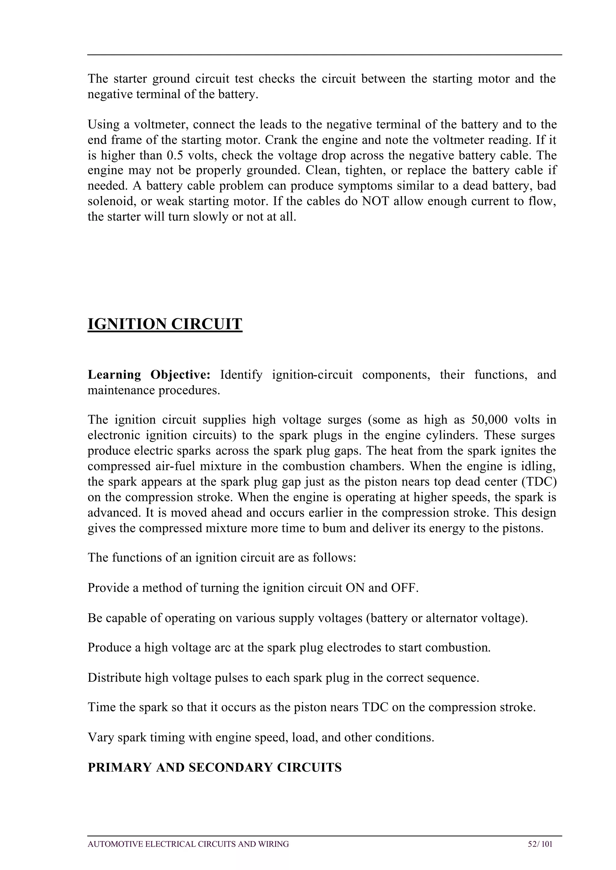 Automotive electrical circuits and wiring book | PDF