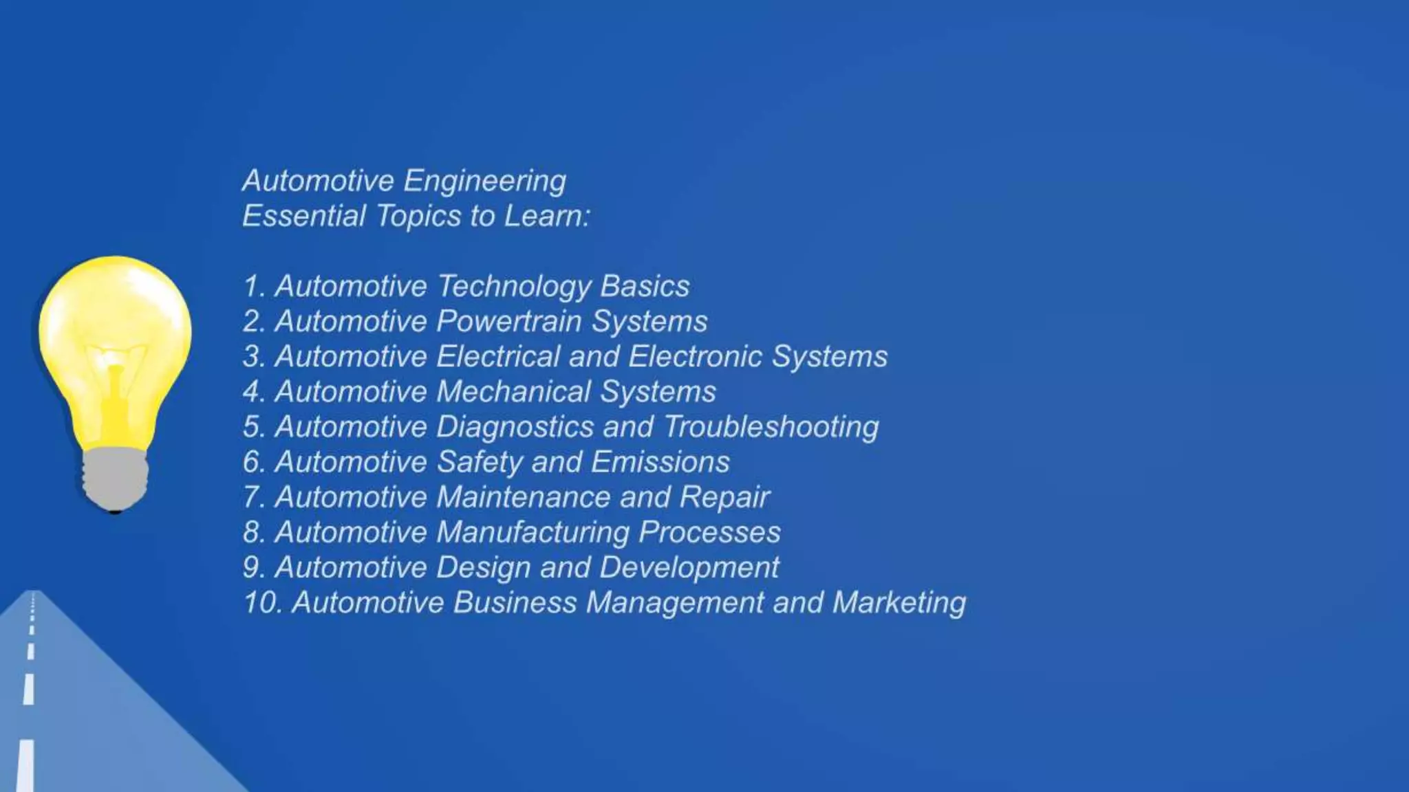 Automotive Engineering Courses 2023 | PPTX