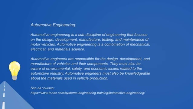 Automotive Engineering Courses 2023 | PPTX