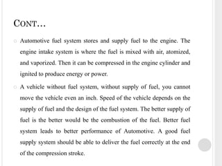 Automotive fuel system presentation | PDF