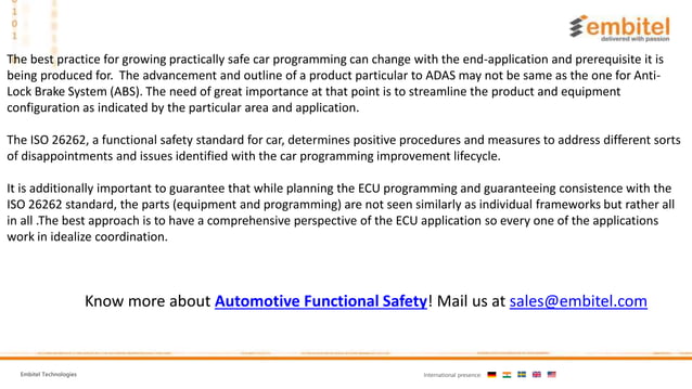 ISO 26262: Automotive Functional Safety | PPTX