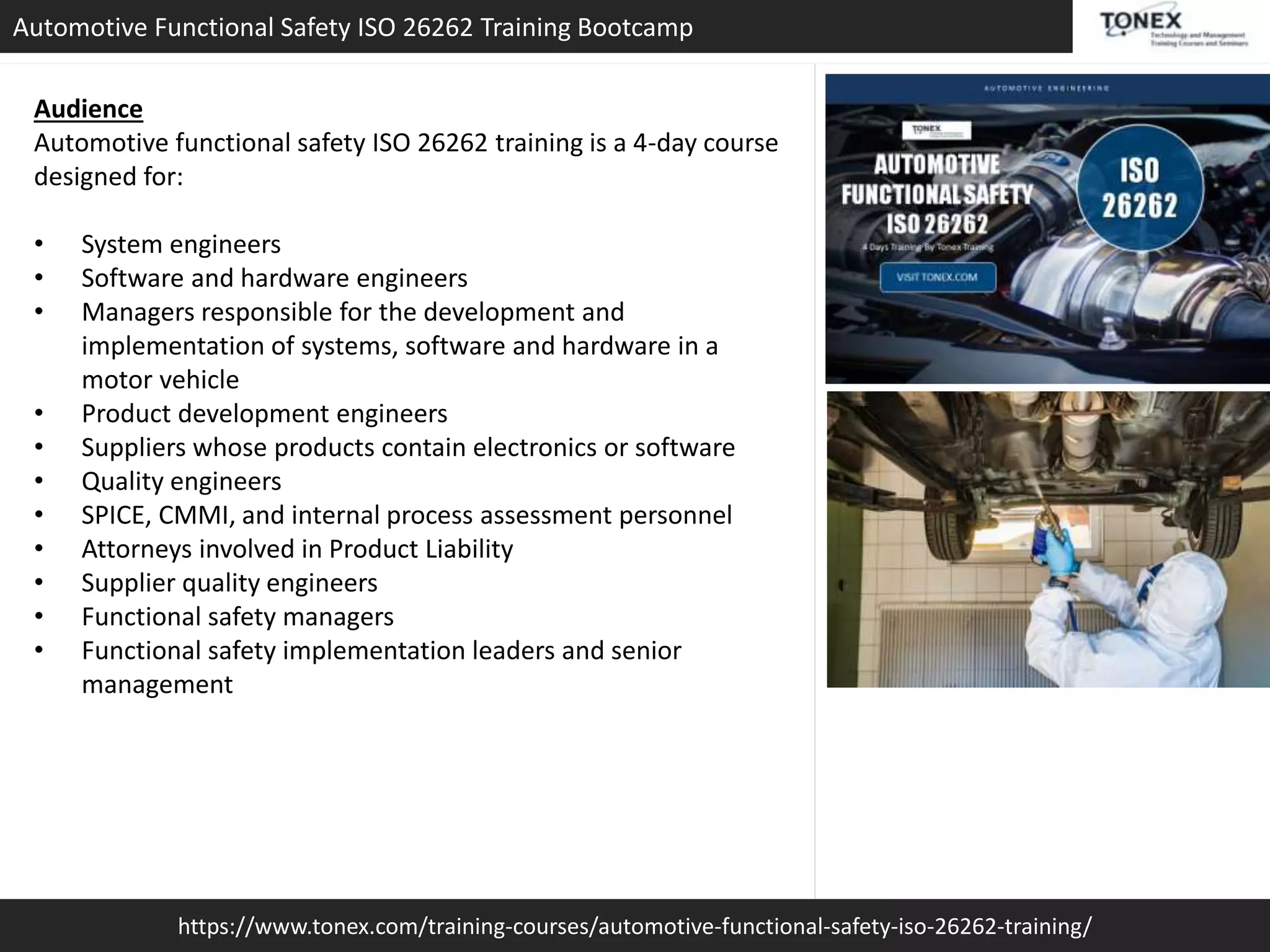 Automotive Functional Safety Iso 26262 Training Bootcamp Tonex Training Pptx Automotive