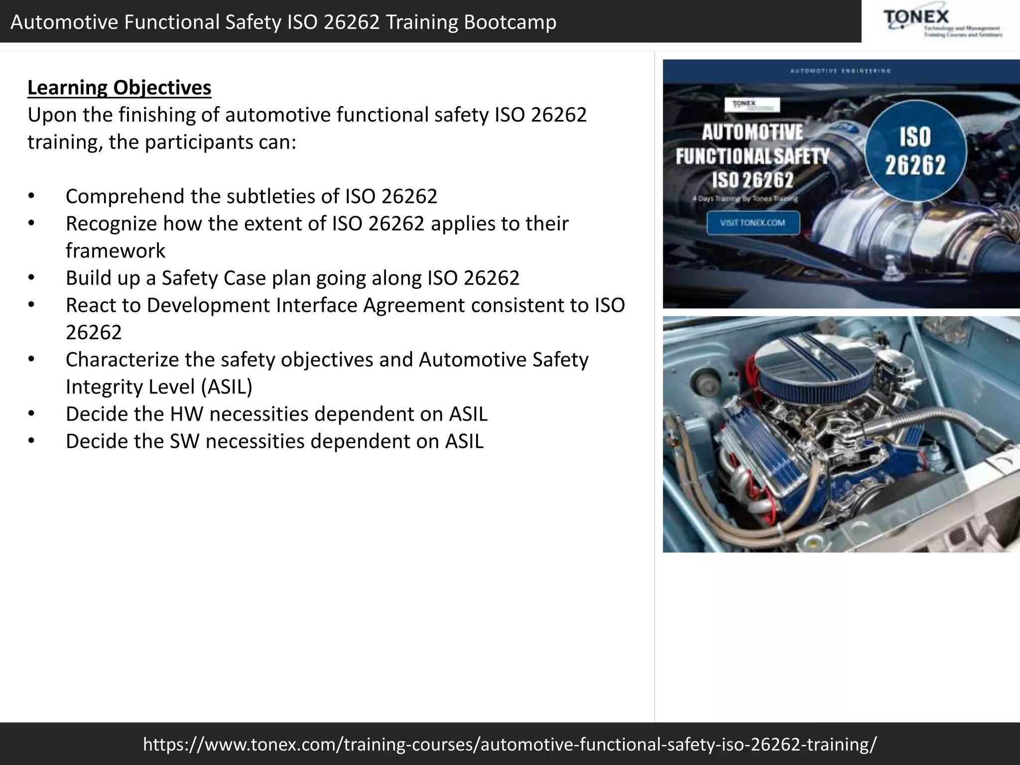 Automotive Functional Safety ISO 26262 Training Bootcamp - Tonex ...