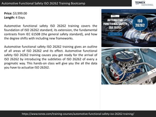 Automotive Functional Safety ISO 26262 Training Bootcamp - Tonex ...
