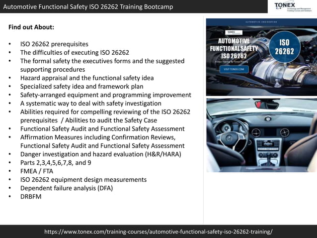 Automotive Functional Safety ISO 26262 Training Bootcamp - Tonex ...