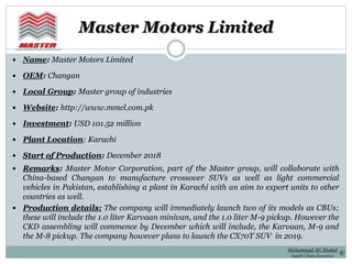 Automotive industry development in Pakistan | PPTX