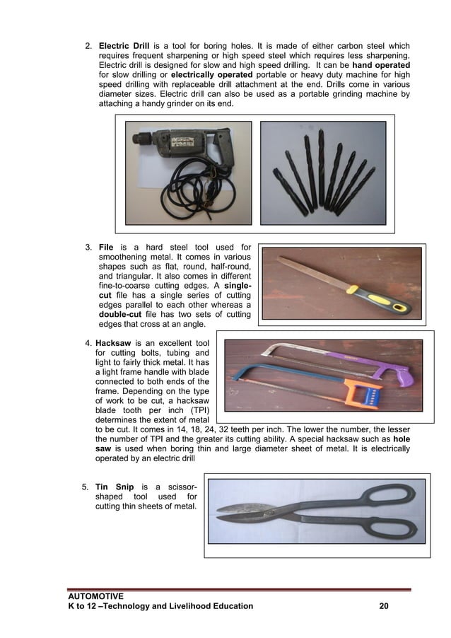 K to 12 Automotive Learning Module | PDF | Educational Assessment ...