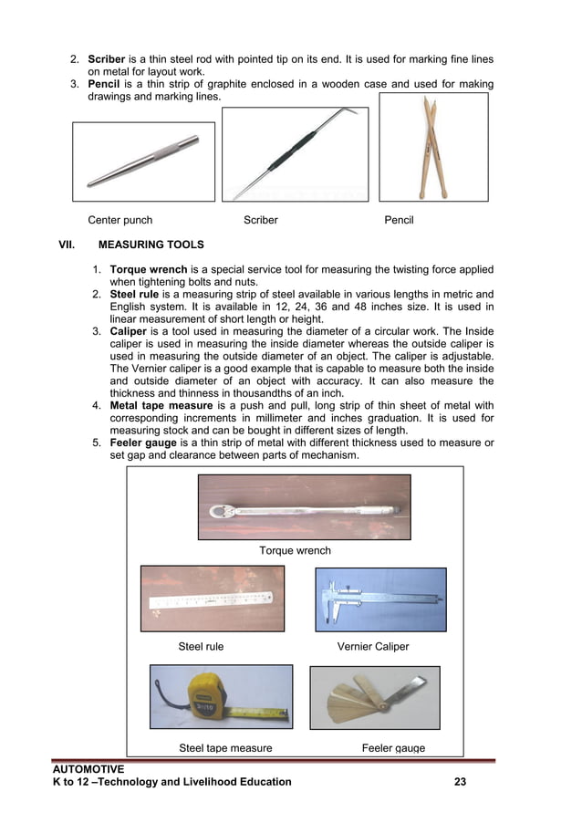 K to 12 Automotive Learning Module | PDF | Educational Assessment ...