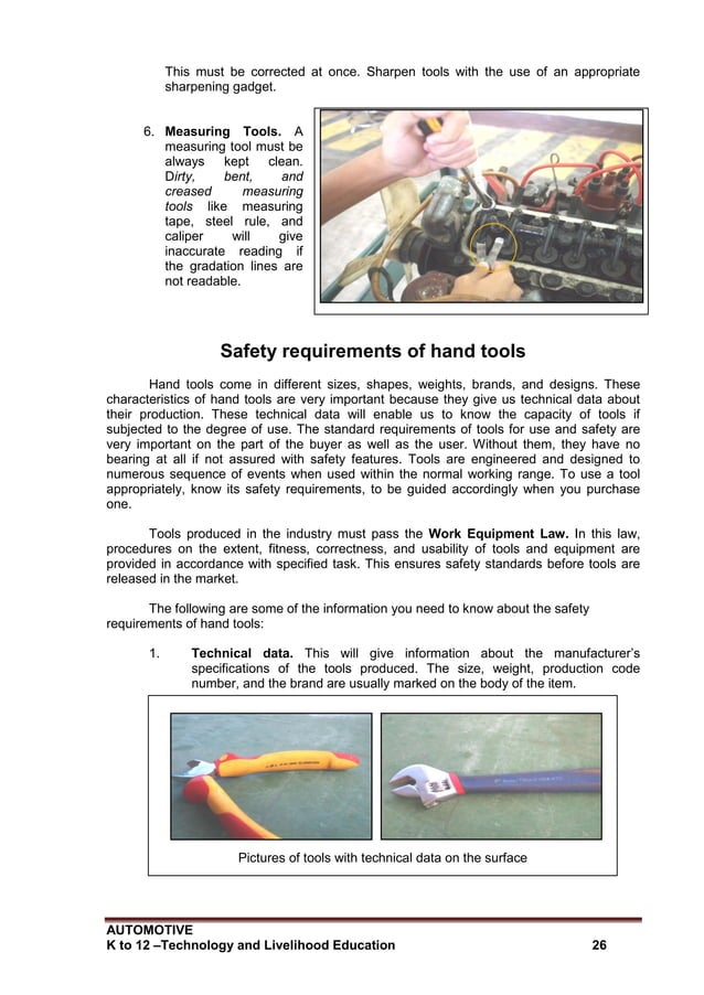 K to 12 Automotive Learning Module | PDF | Educational Assessment ...