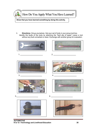 K to 12 Automotive Learning Module | PDF