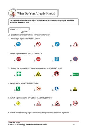 K to 12 Automotive Learning Module | PDF