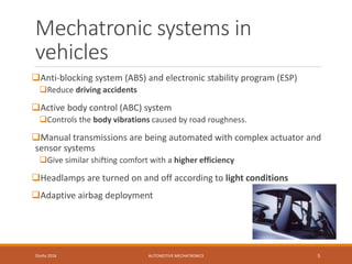 Automotive mechatronics | PPTX