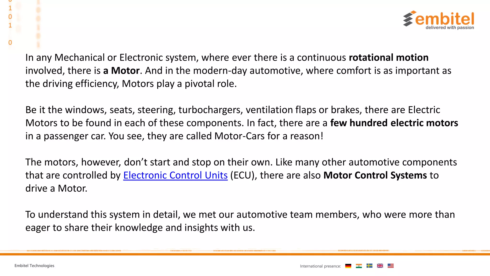 Automotive motor control system the brain behind the brushless dc ...
