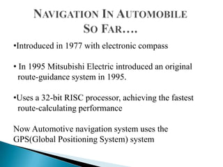 Automotive navigation system | PPTX