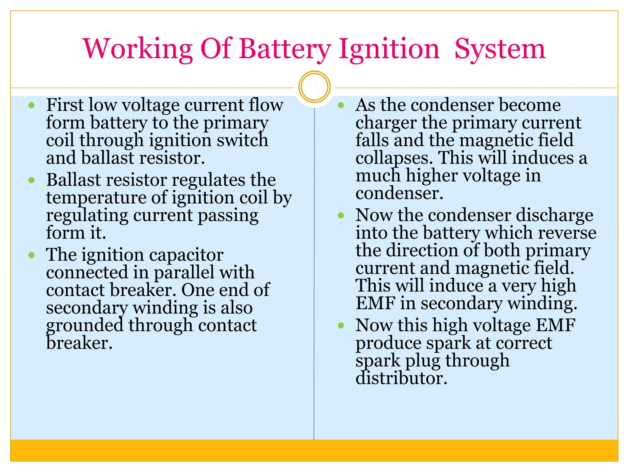 AUTOMOTIVE PETROL ENGINE-IGNITION SYSTEM.pptx | Chemistry | Science