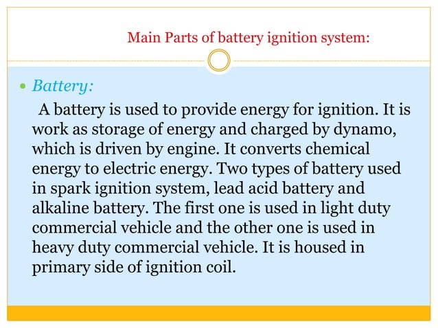 Automotive Petrol Engine Ignition System Pptx