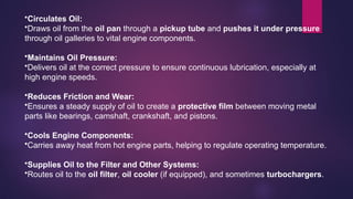 AUTOMOTIVE PRESENTATION.pptx lubricating system of an engine | PPTX