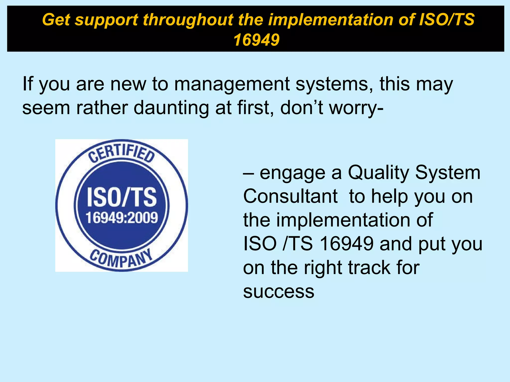 ISO/TS 16949 Automotive Quality Management | PPT
