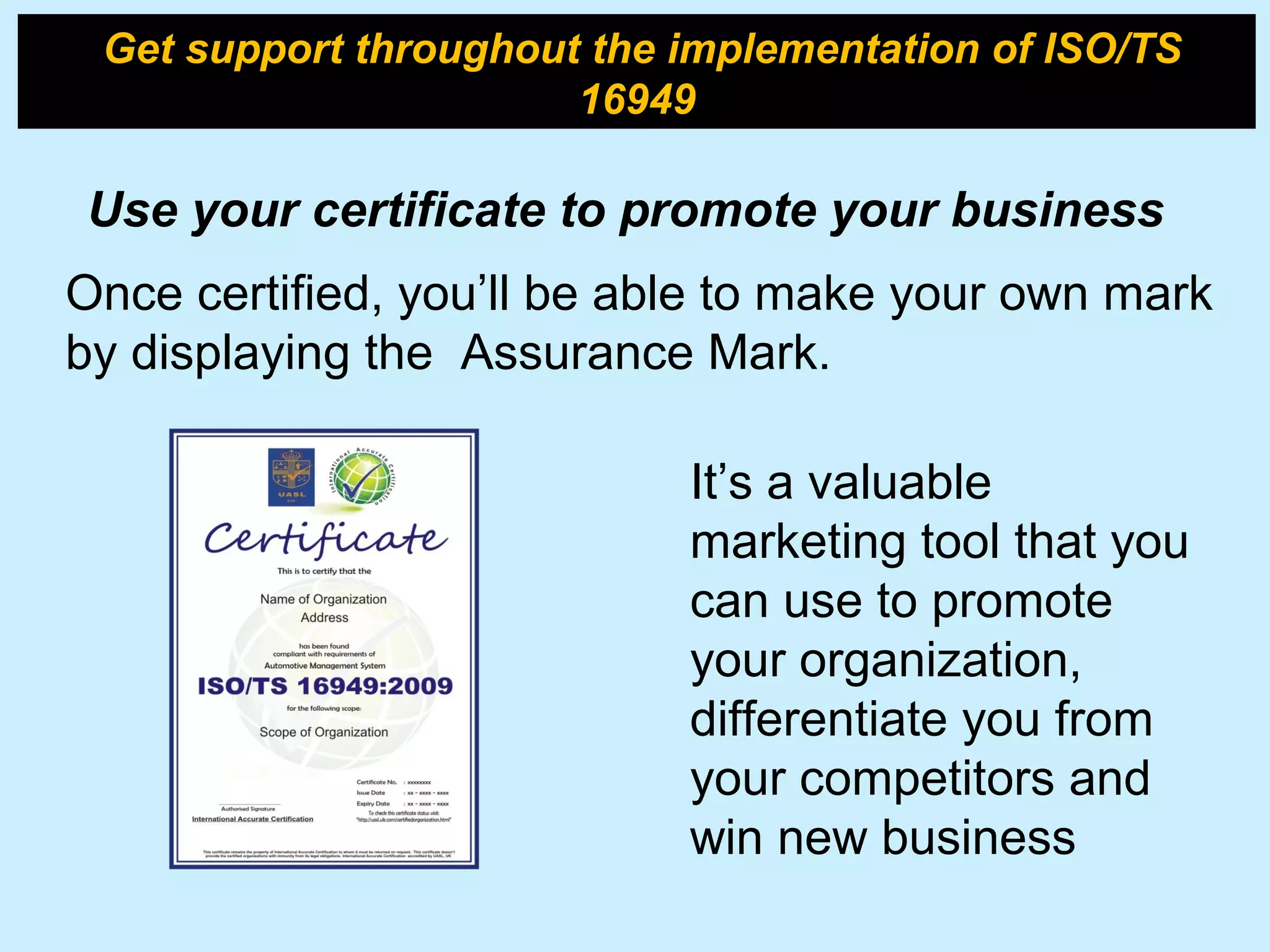 ISO/TS 16949 Automotive Quality Management | PPT